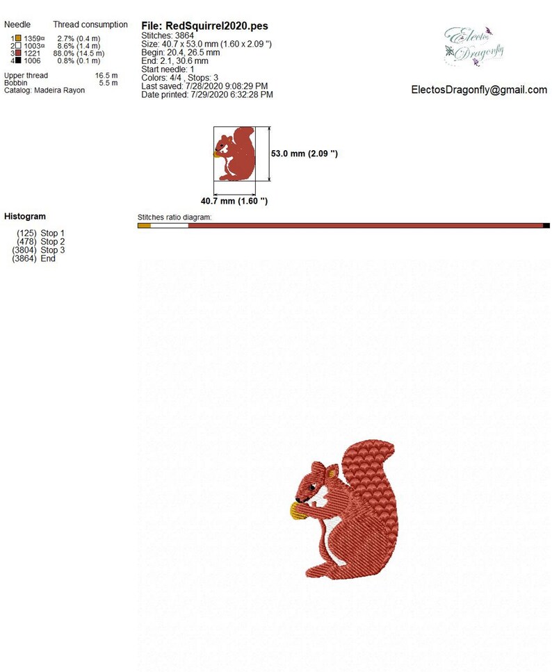 Red Squirrel-machine Embroidery Design - Etsy