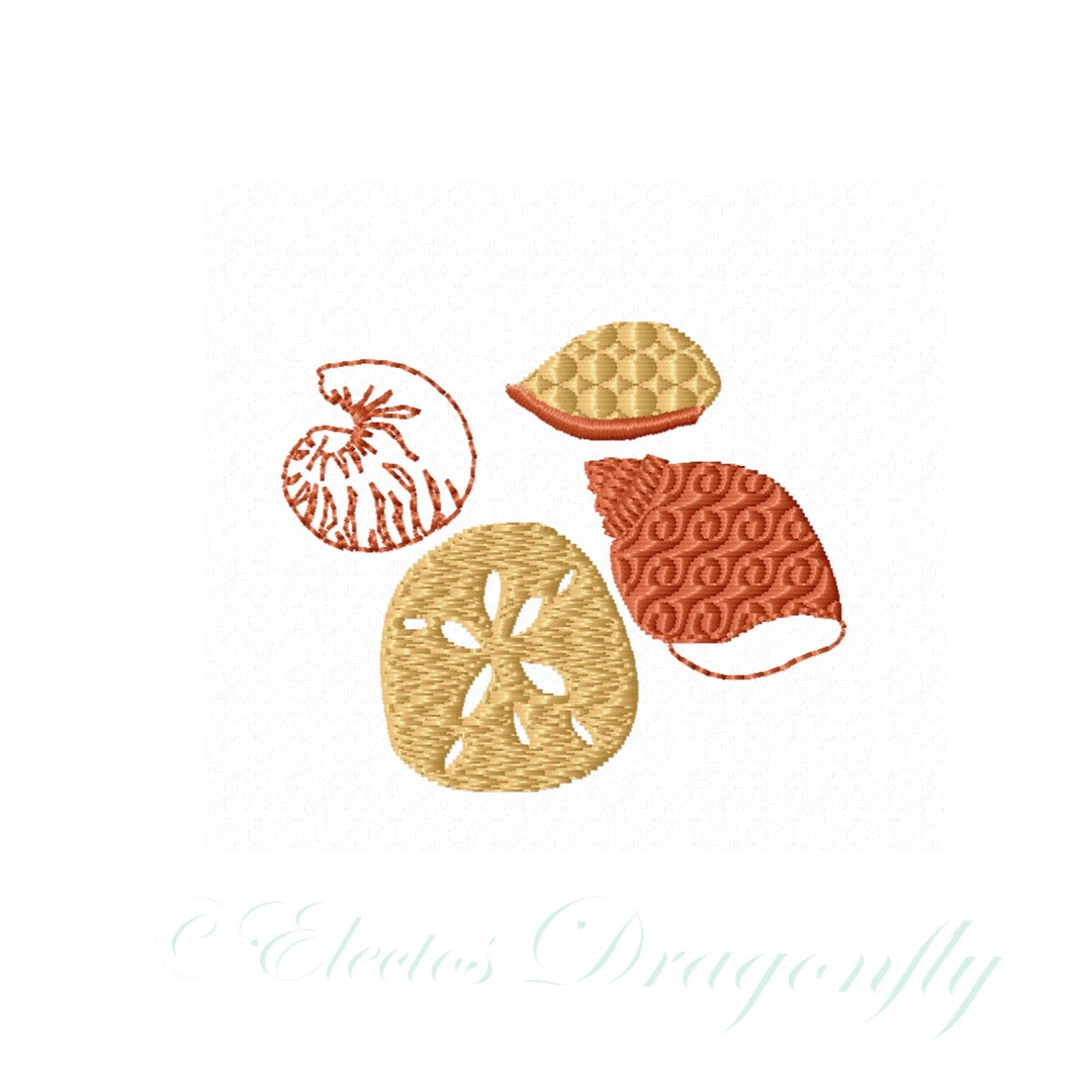 Beach Shells -machine Embroidery Design - Etsy