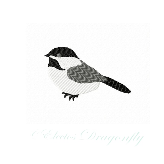 Simple Chickadee-machine Embroidery Design | Etsy