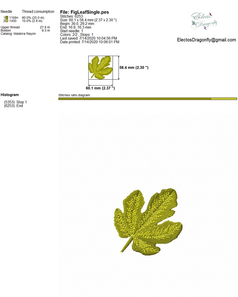 Fig Leaf -machine Embroidery 2 Designs - Etsy UK