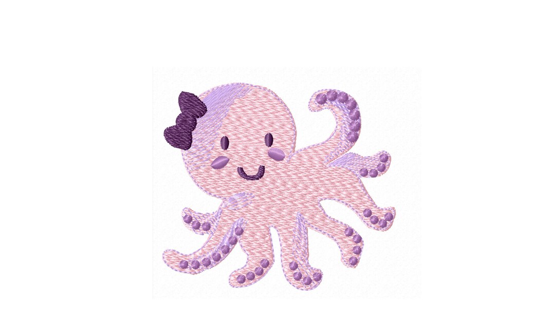 Girl Octopus -machine Embroidery Design - Etsy