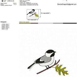 Chickadee -machine Embroidery Design - Etsy