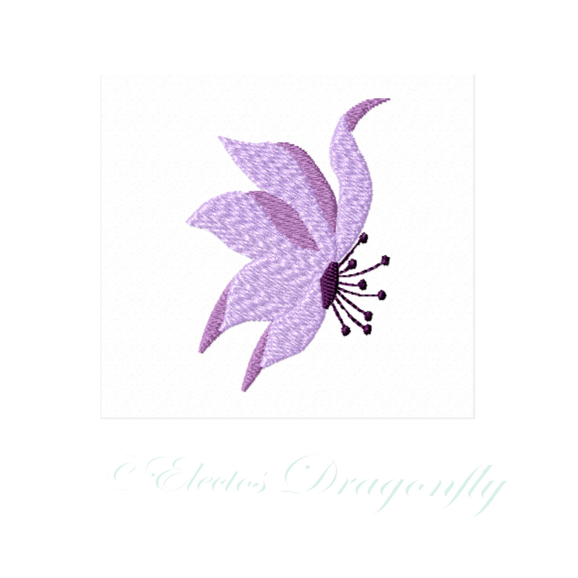 Purple Lily- Machine Embroidery Design - Etsy