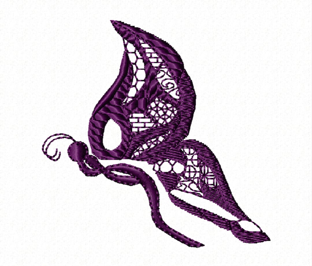 Side Beauty Butterfly -machine Embroidery Design - Etsy