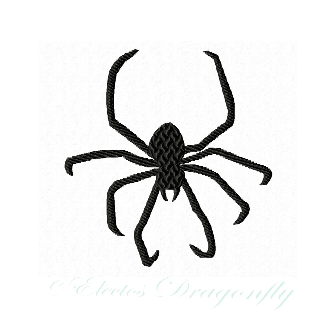 Black Spider -machine Embroidery Design - Etsy