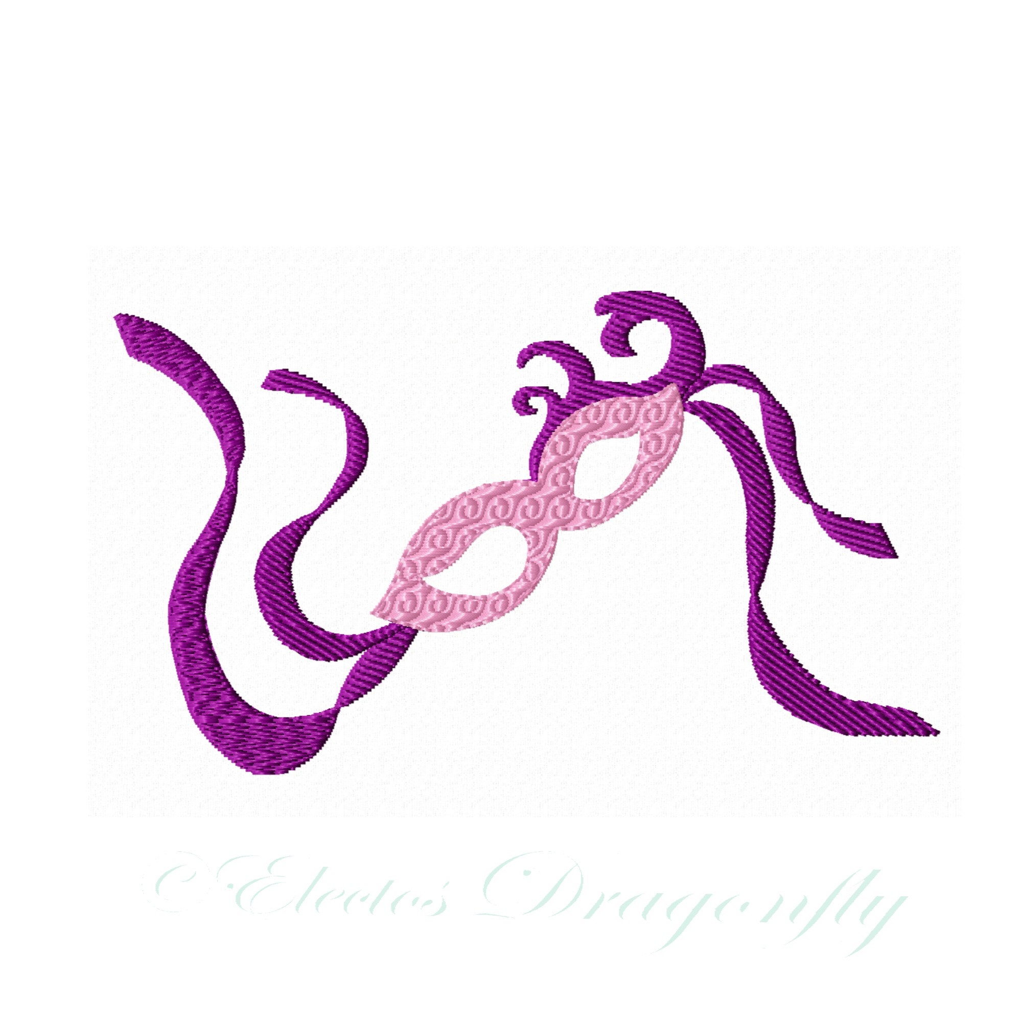 Decorative Eye Mask -2 Designs and Sizes Included-machine Embroidery ...