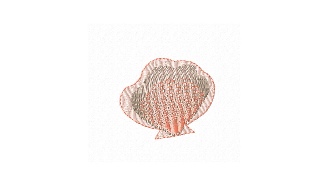 Seashell Scalloped -machine Embroidery Design - Etsy