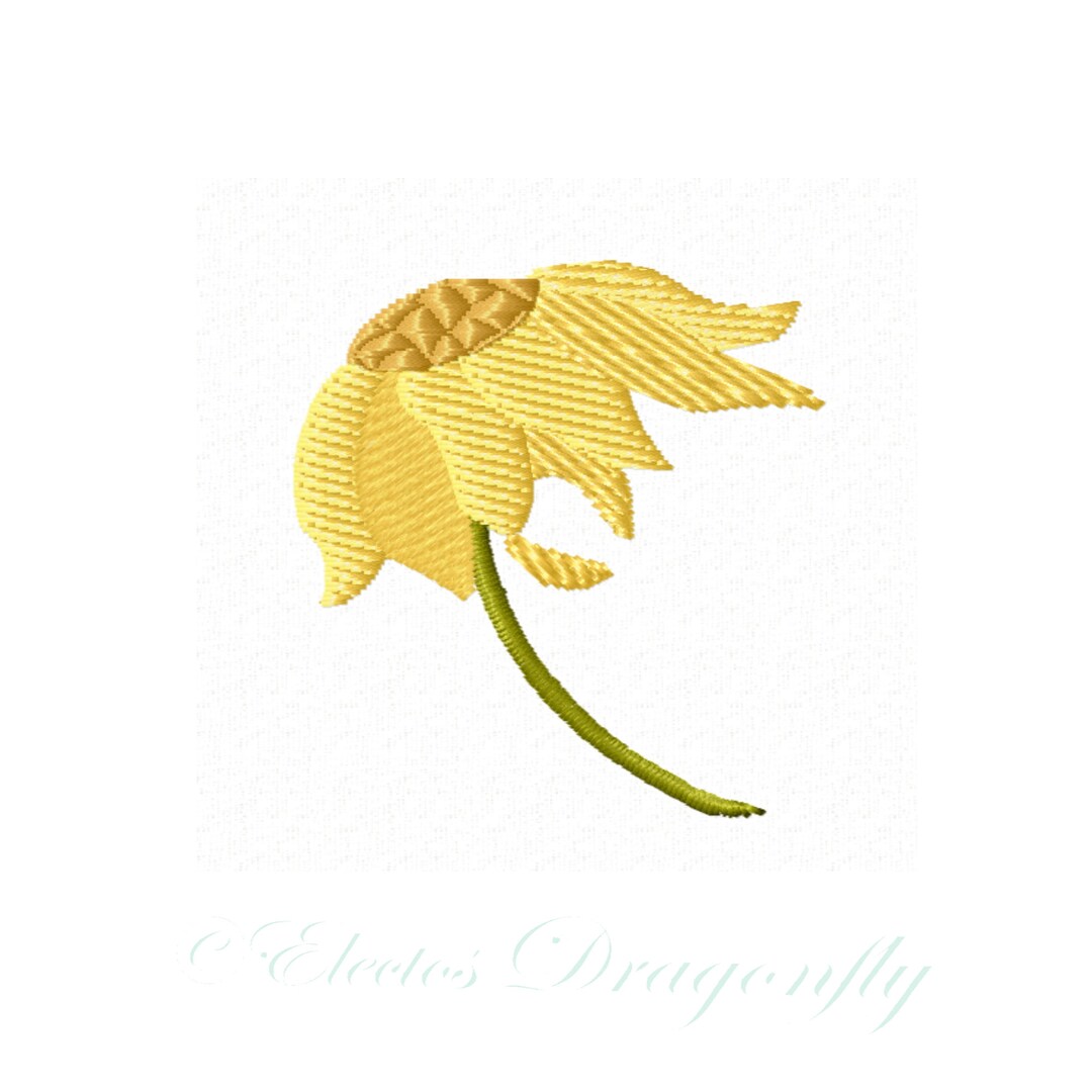 Single Daisy -machine Embroidery Design - Etsy