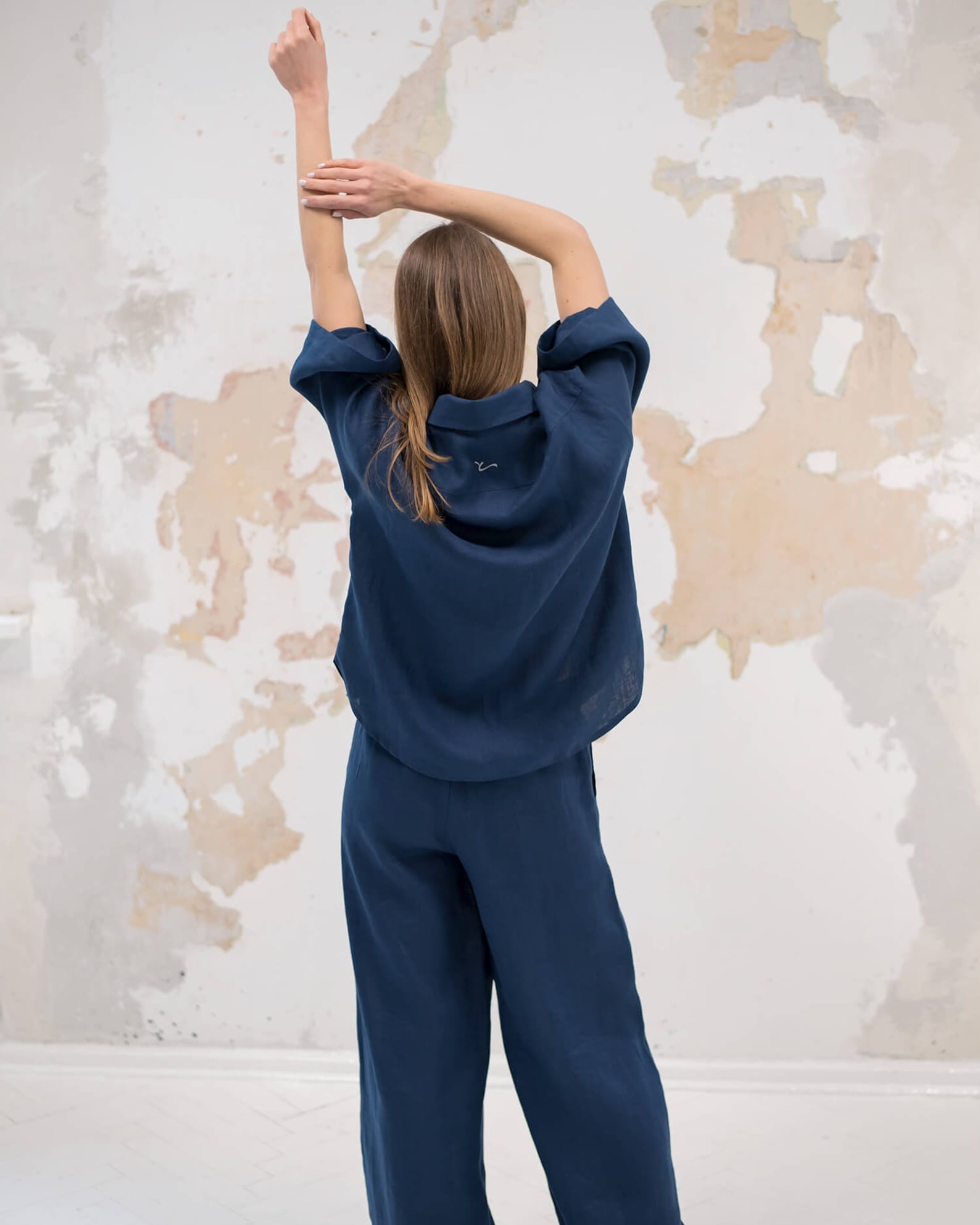 Lightweight Wide Linen Pants Amy / Navy Linen Palazzo Pants / Wide Leg ...
