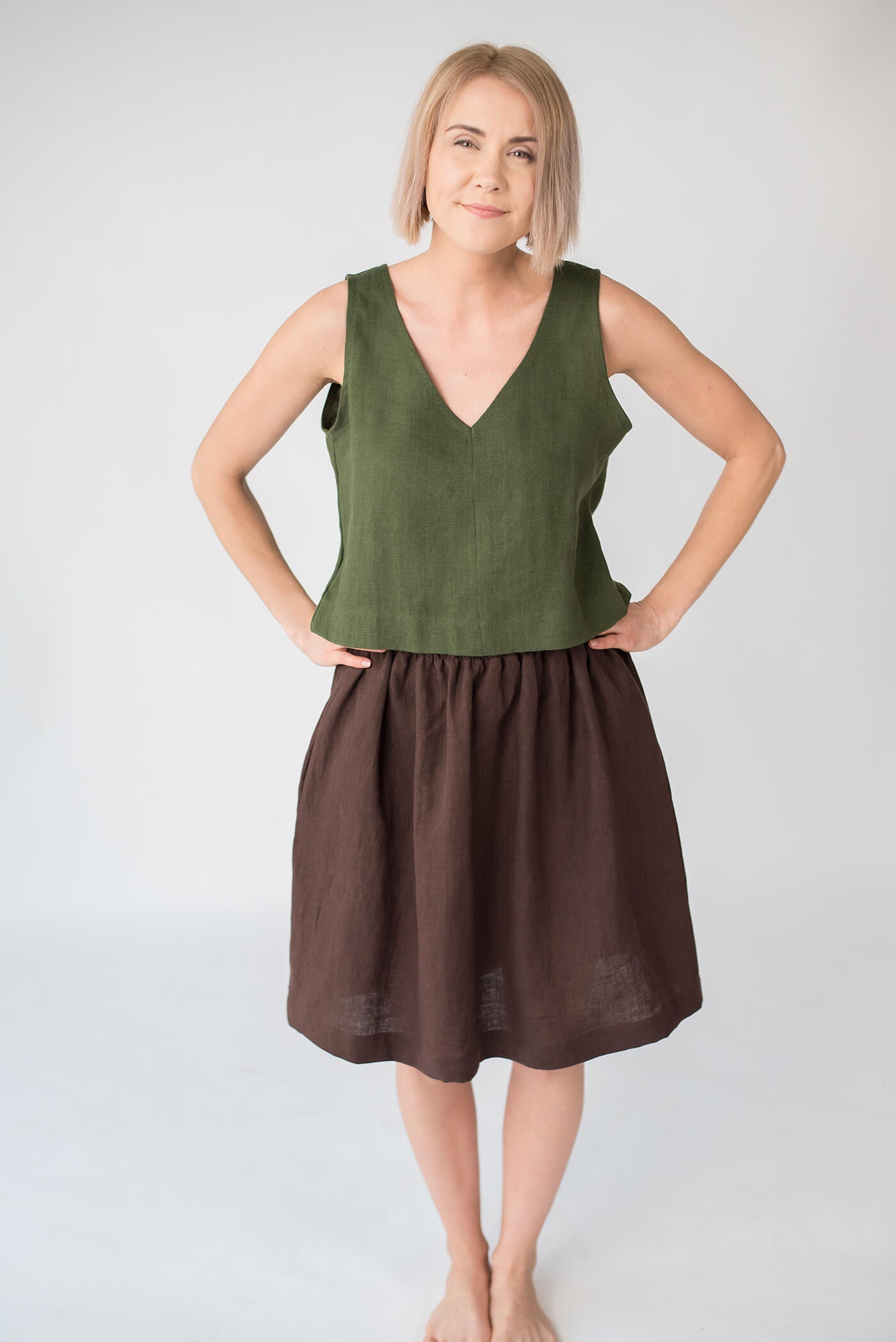 Linen Top ANDY / Linen Crop Tank Top / Basic Linen Top / - Etsy