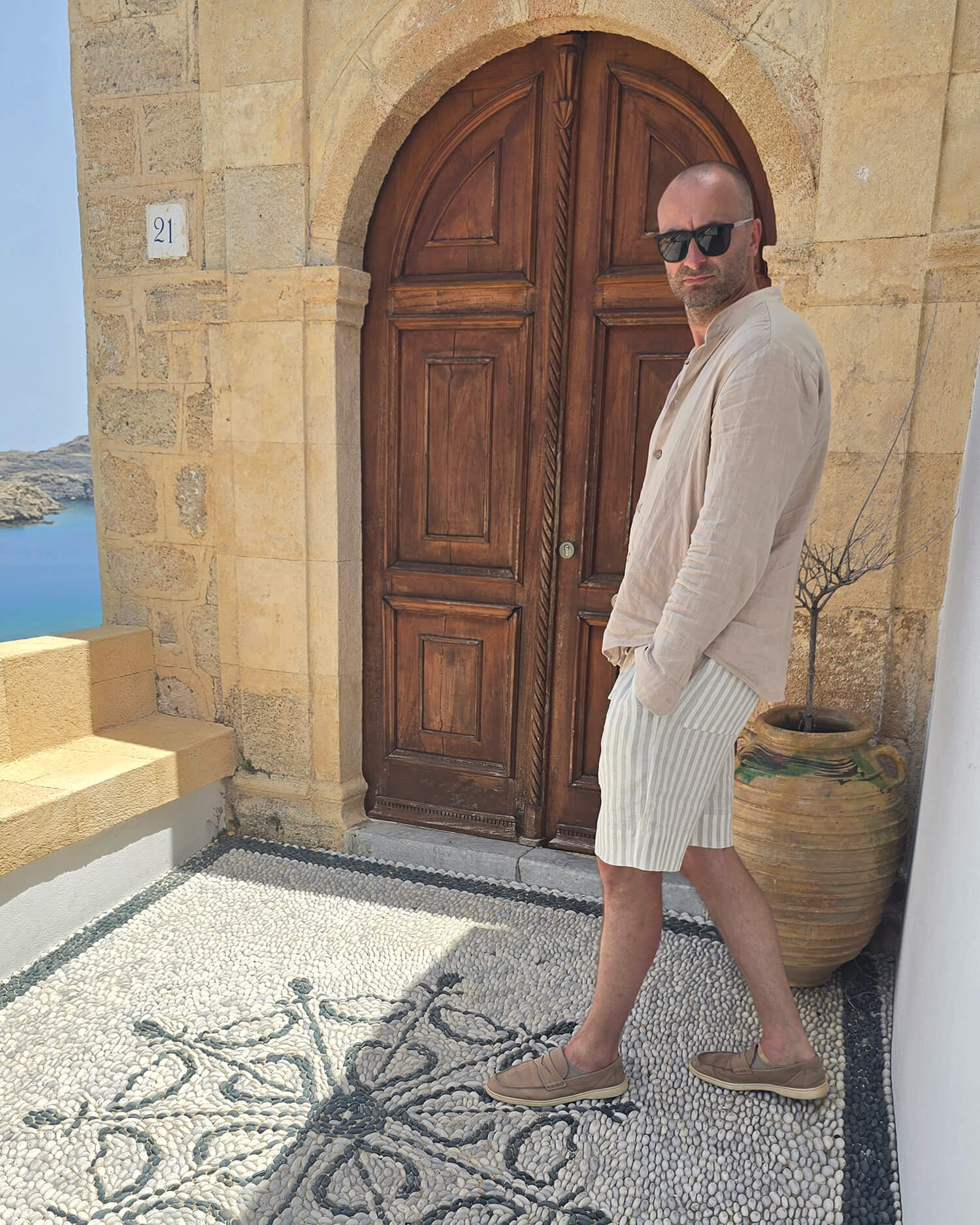 Sriped Linen Shorts for Men LIAM / Pajama Shorts / Casual Linen Shorts ...