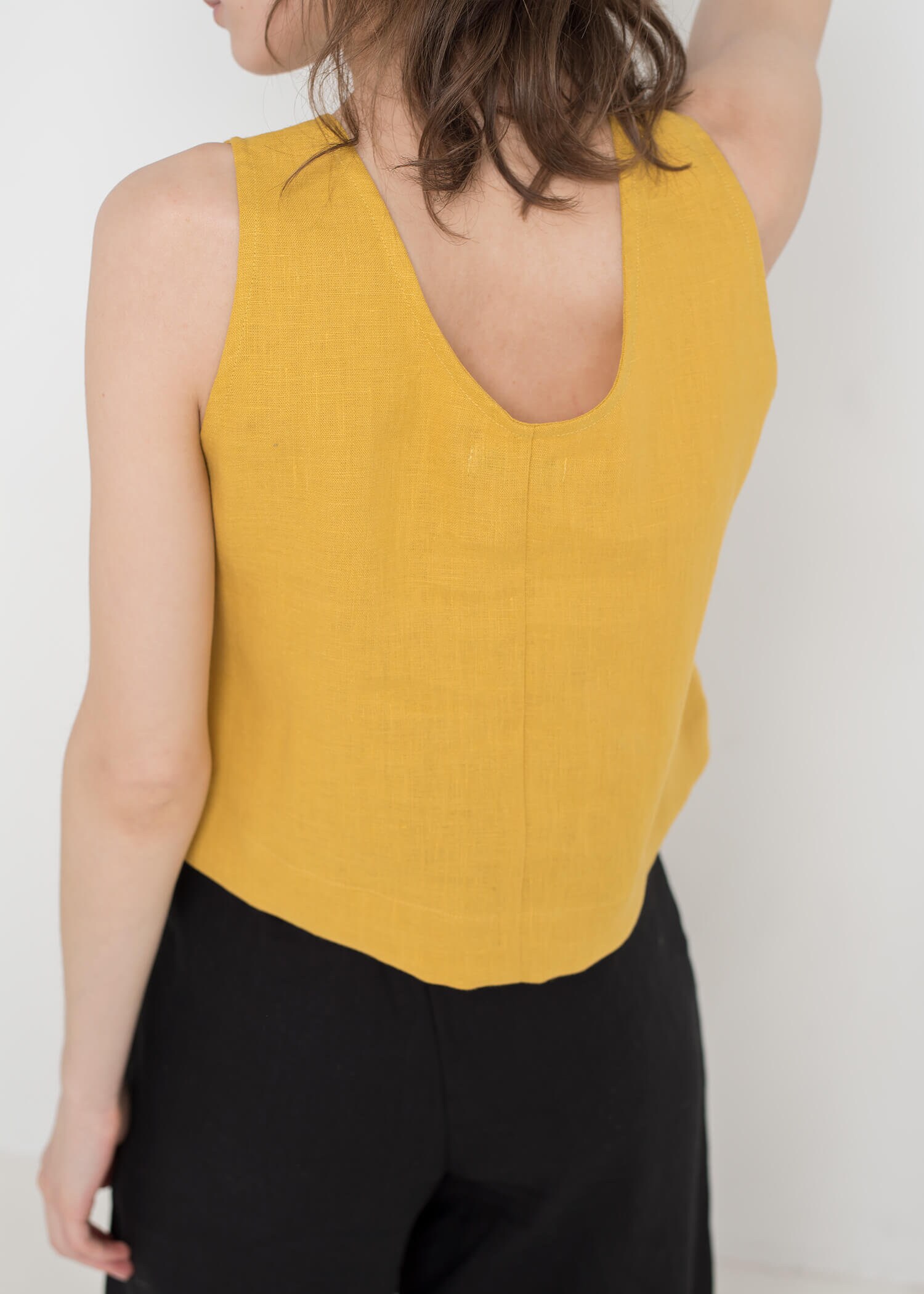 Linen Top ANDY / Linen Crop Tank Top / Basic Linen Top / - Etsy