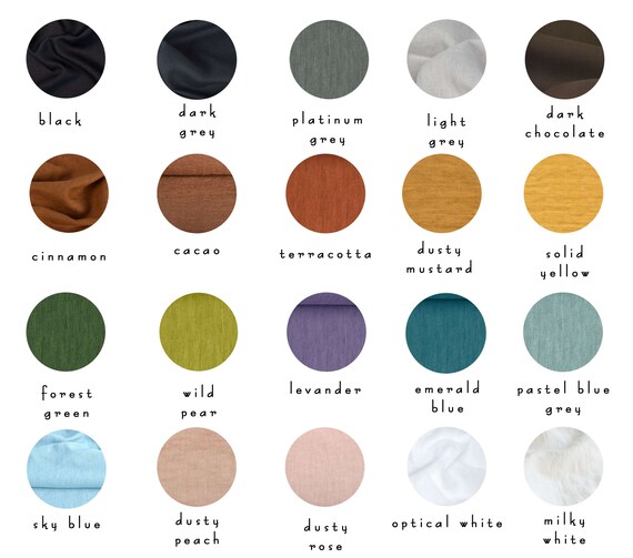 Linen Fabric Samples / Linen Examples / Washed Flax Samples / | Etsy