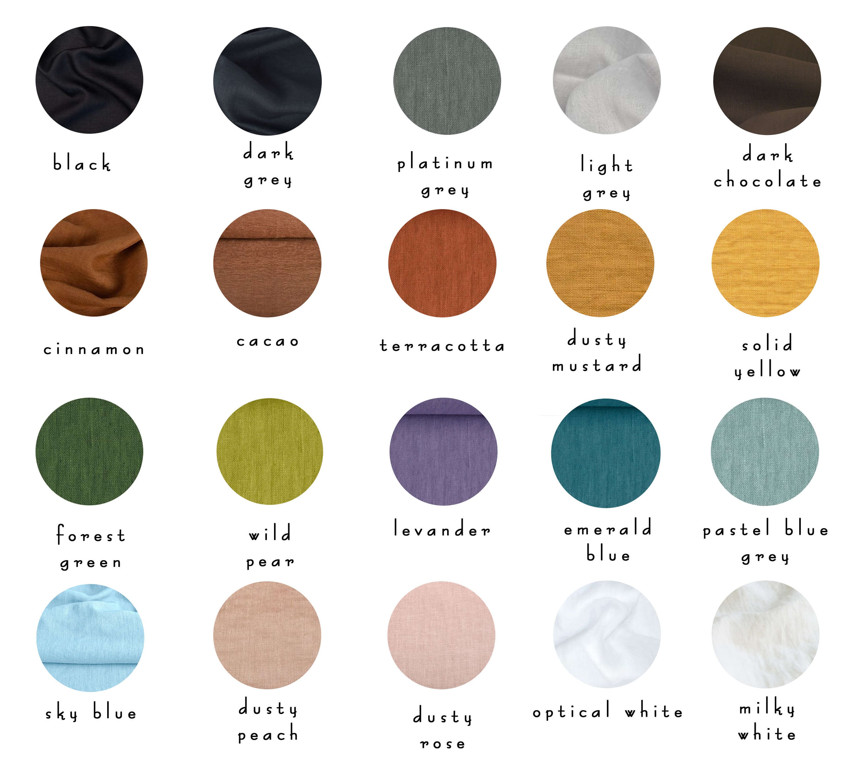 Linen Fabric Samples / Linen Examples / Washed Flax Samples / | Etsy