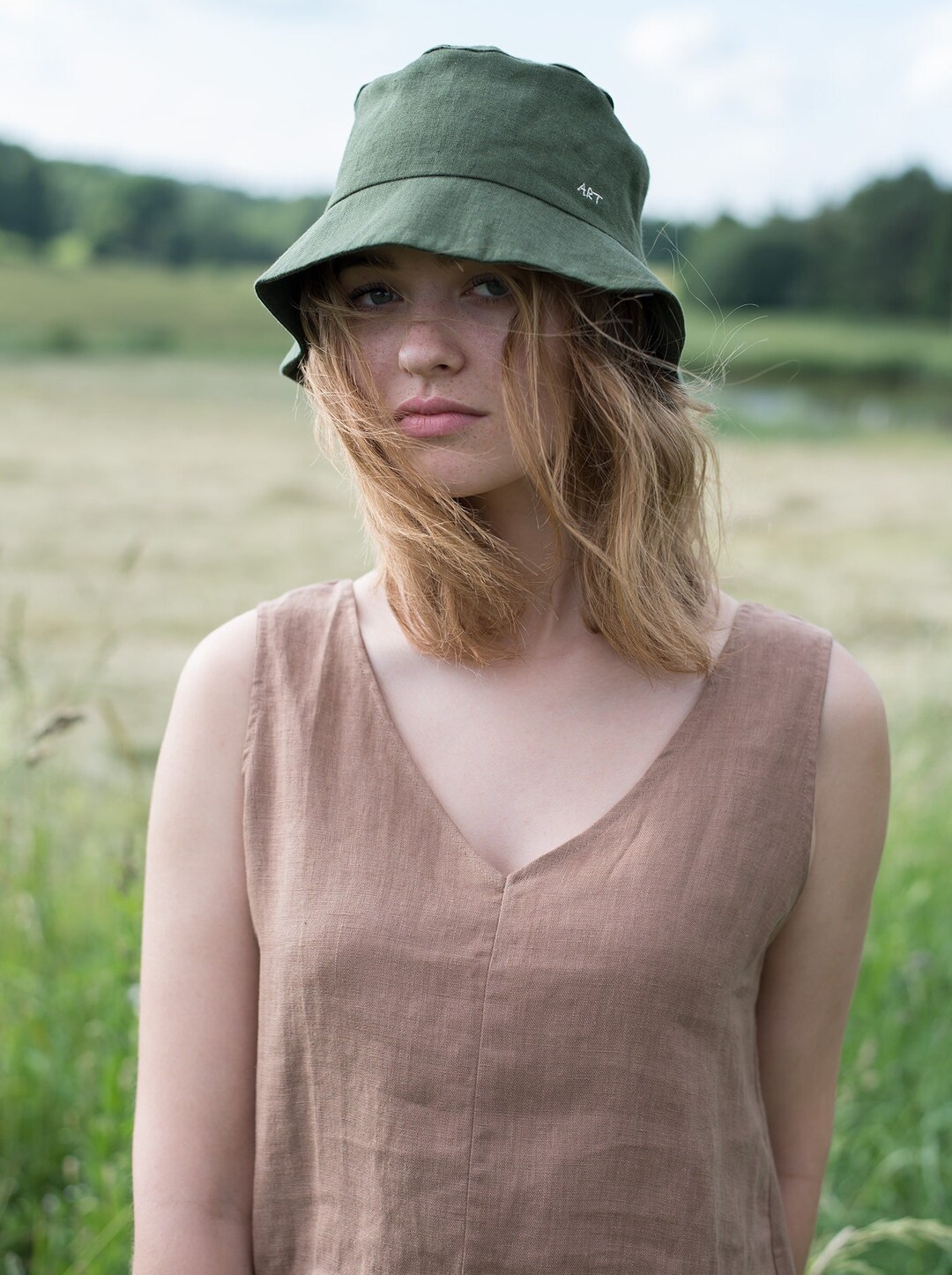 Summer Hat / Unisex Linen Bucket Hat / Summer Hat / Linen Sun Hat / 26 ...