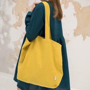 Linen Tote Bag / Linen Beach Bag / Linen Shopping Bag / Large Linen ...