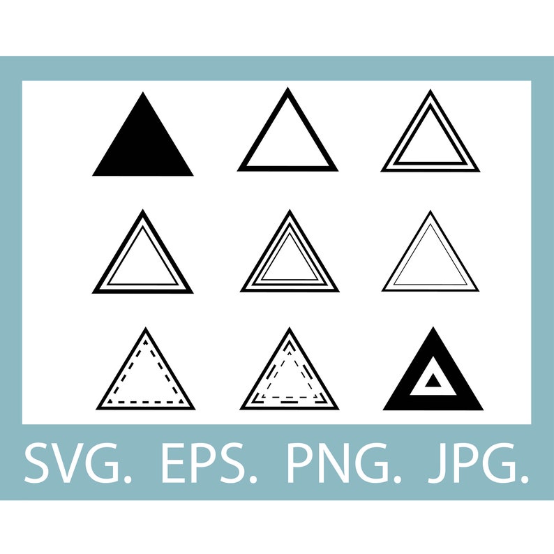 Geometry SVG Triangle Frames SVG - Etsy