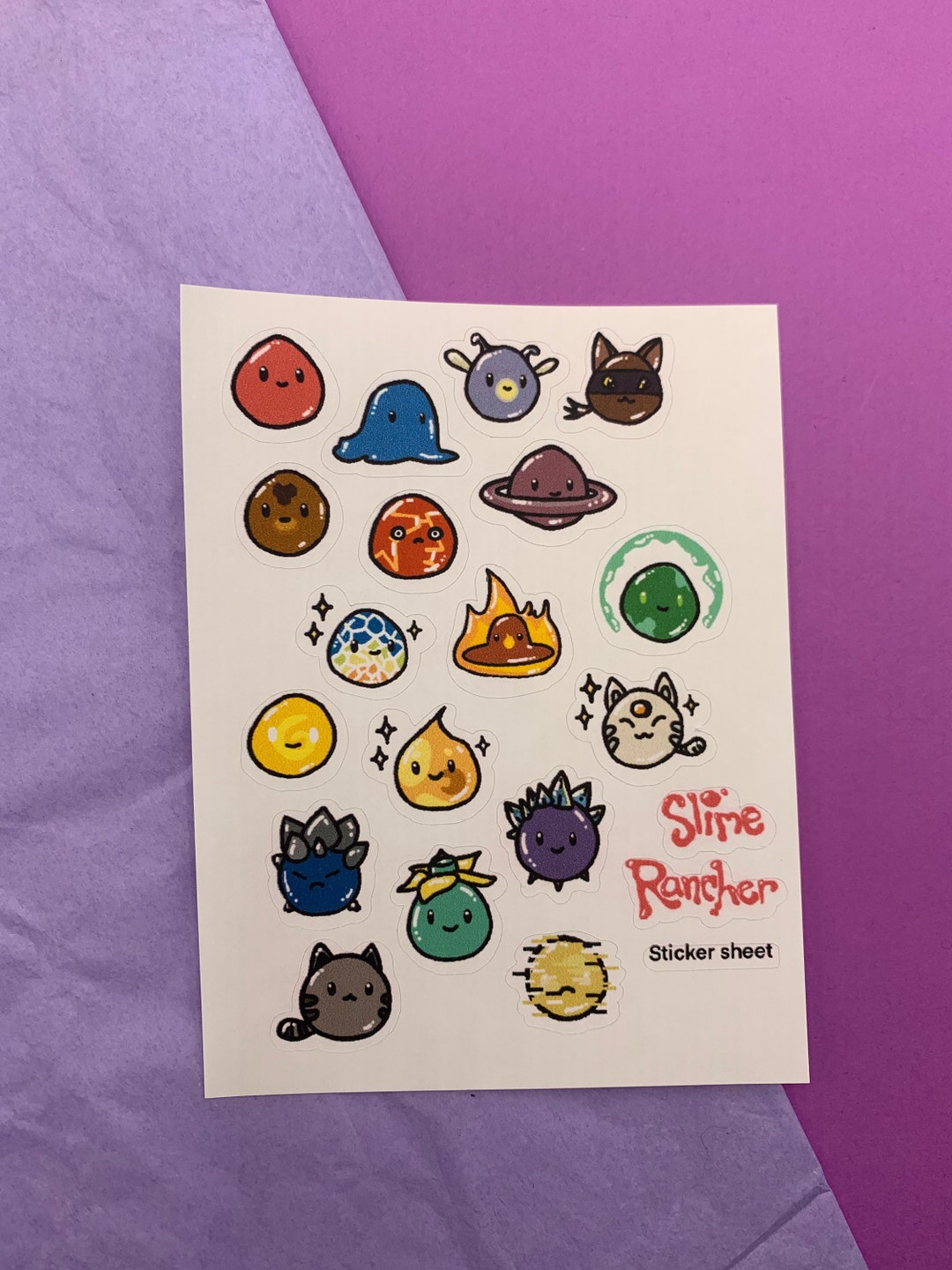 Slime Rancher Sticker Sheet, Stickers for Journals, Bullet Journals ...