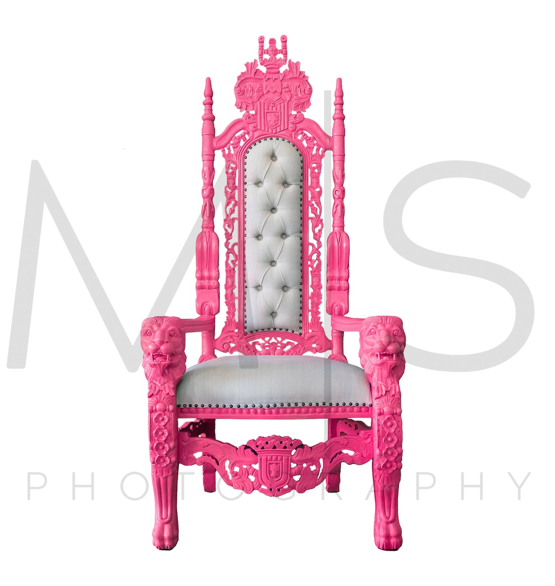 Pink Throne Chair Transparent Background Digital Overlay Pink Light ...