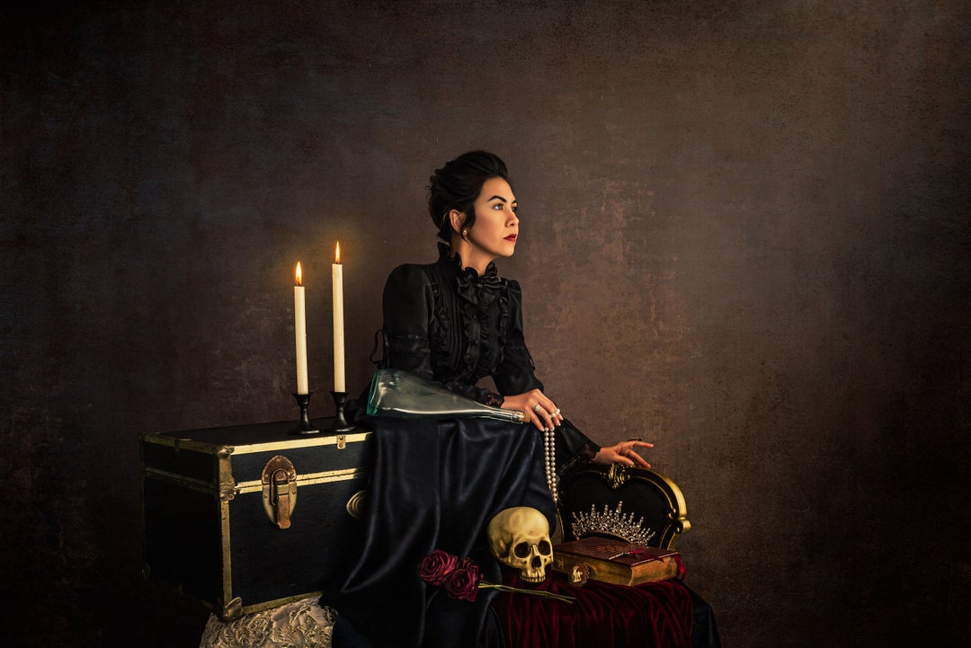Gothic Victorian Vanitas Memento Mori Digital Overlay Candle Lit Setup ...