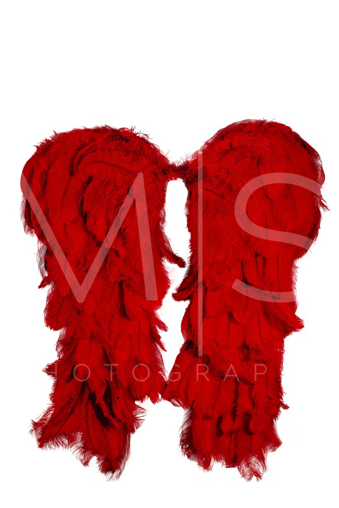 4 Angels Wings Digital Backdrop Maternity Red Angel Wings Fluffy Angel ...