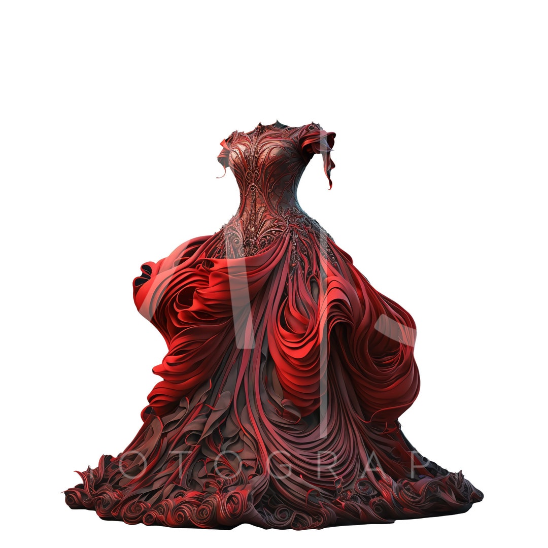 Valentine's Day Overlay Red Dragon Armor Gown Digital Background Dragon ...