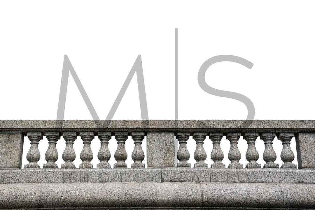 Stone Balustrade Column Overlay Transparent Background Gray Stone ...