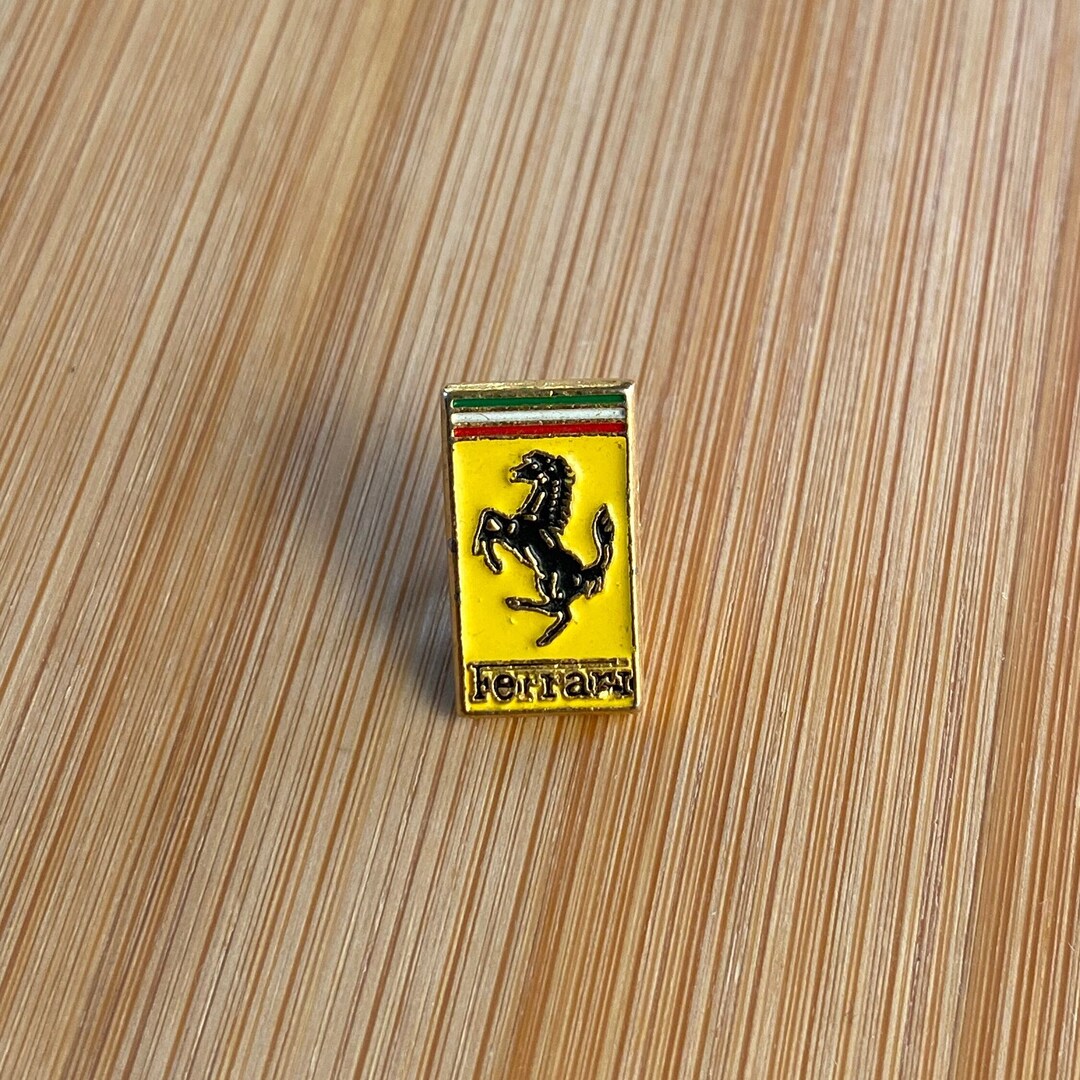 Vintage Gold Ferrari Logo Lapel Pin Badge Detailed Collectable Delight ...
