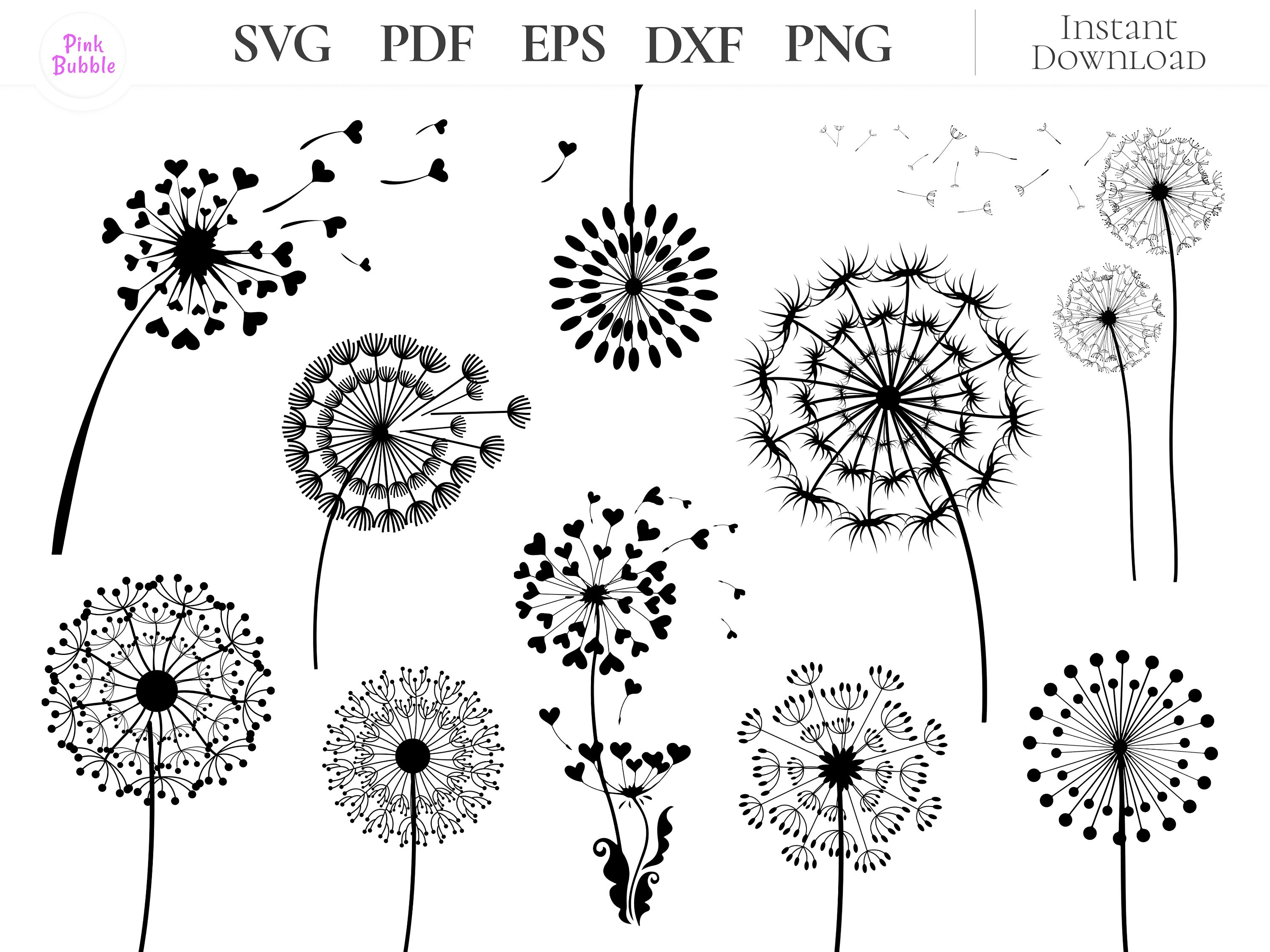 Dandelion SVG Dandelion Blowing Svg Dandelion Png Just - Etsy Australia