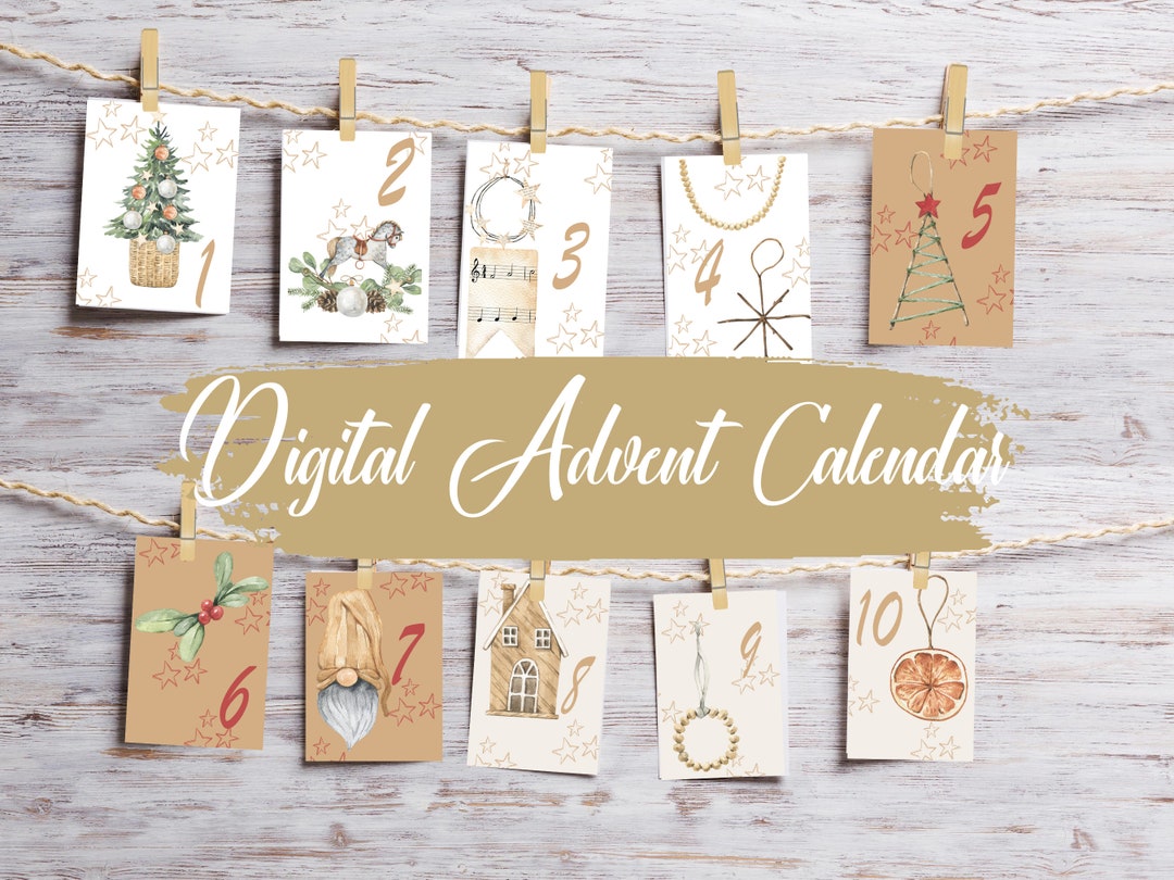 Advent Calendar Printable Christmas Advent Calendar for Kids Digital ...