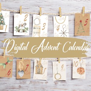 Advent Calendar Printable Christmas Advent Calendar for Kids Digital ...