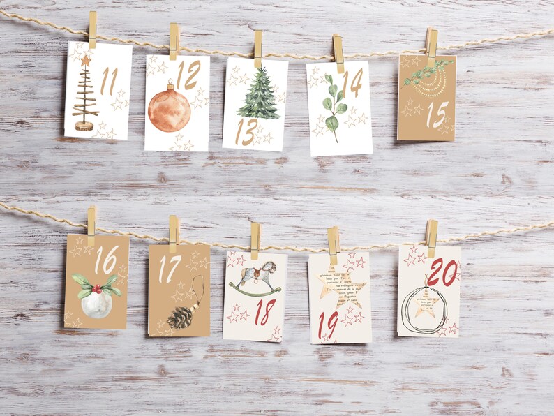 Advent Calendar Printable Christmas Advent Calendar for Kids Digital ...