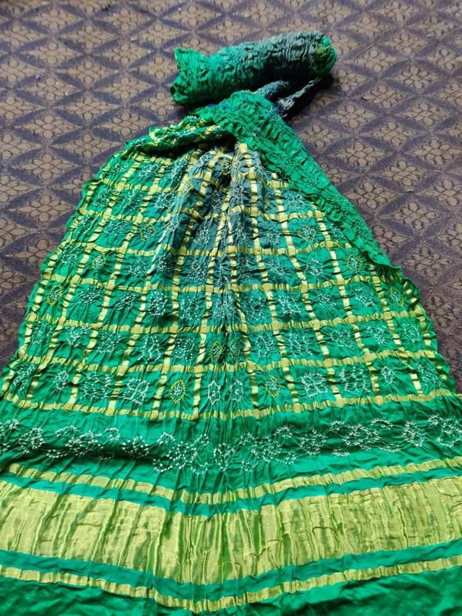 Handcrafted Pure Gajji Silk Dupatta Bandhani Dupatta Gajji - Etsy