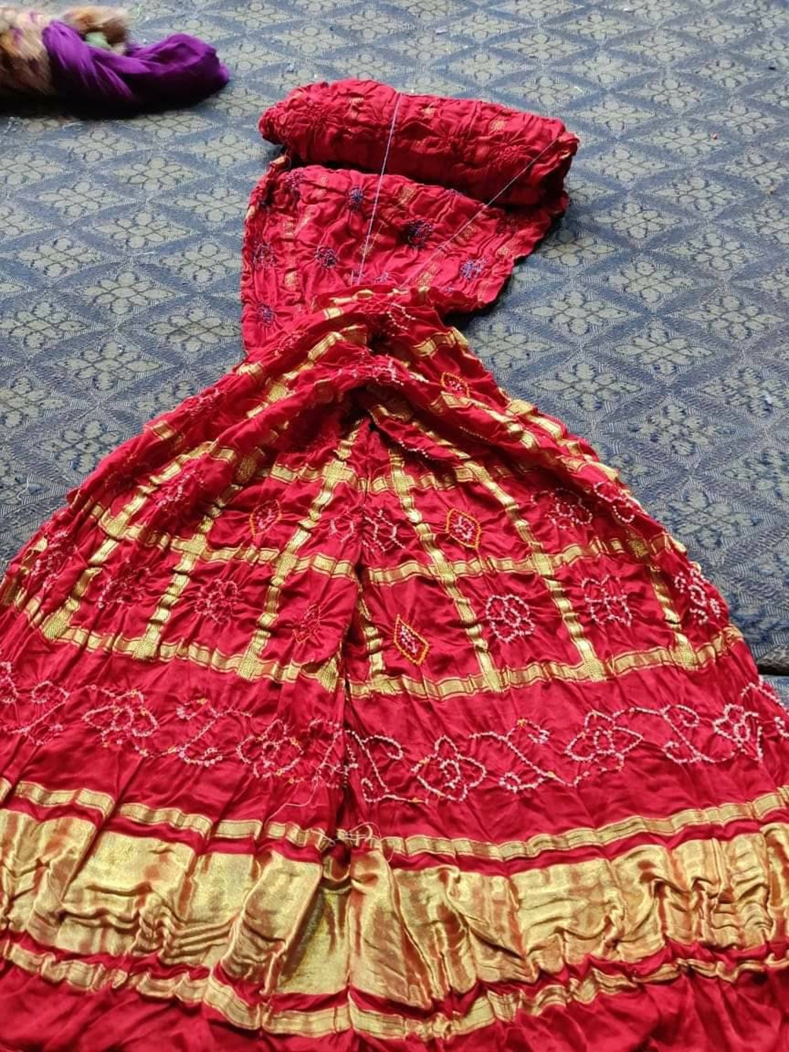 Handcrafted Pure Gajji Silk Dupatta Bandhani Dupatta Gajji - Etsy