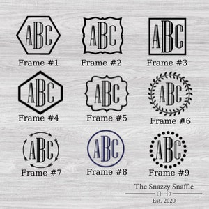 Classic Monogram Vinyl Decal - Etsy