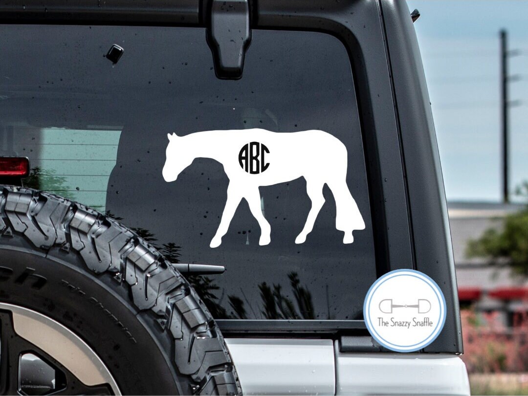 Horse Monogram Decal - Etsy