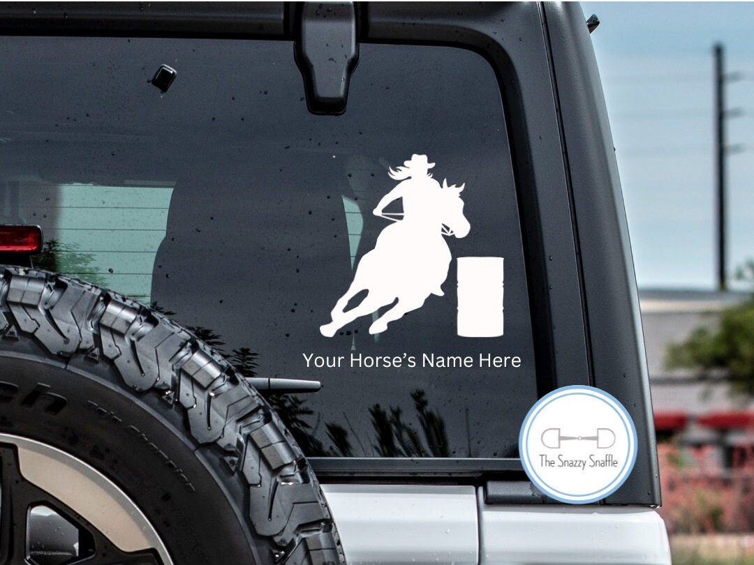 Custom Barrel Racer Vinyl Decal - Etsy