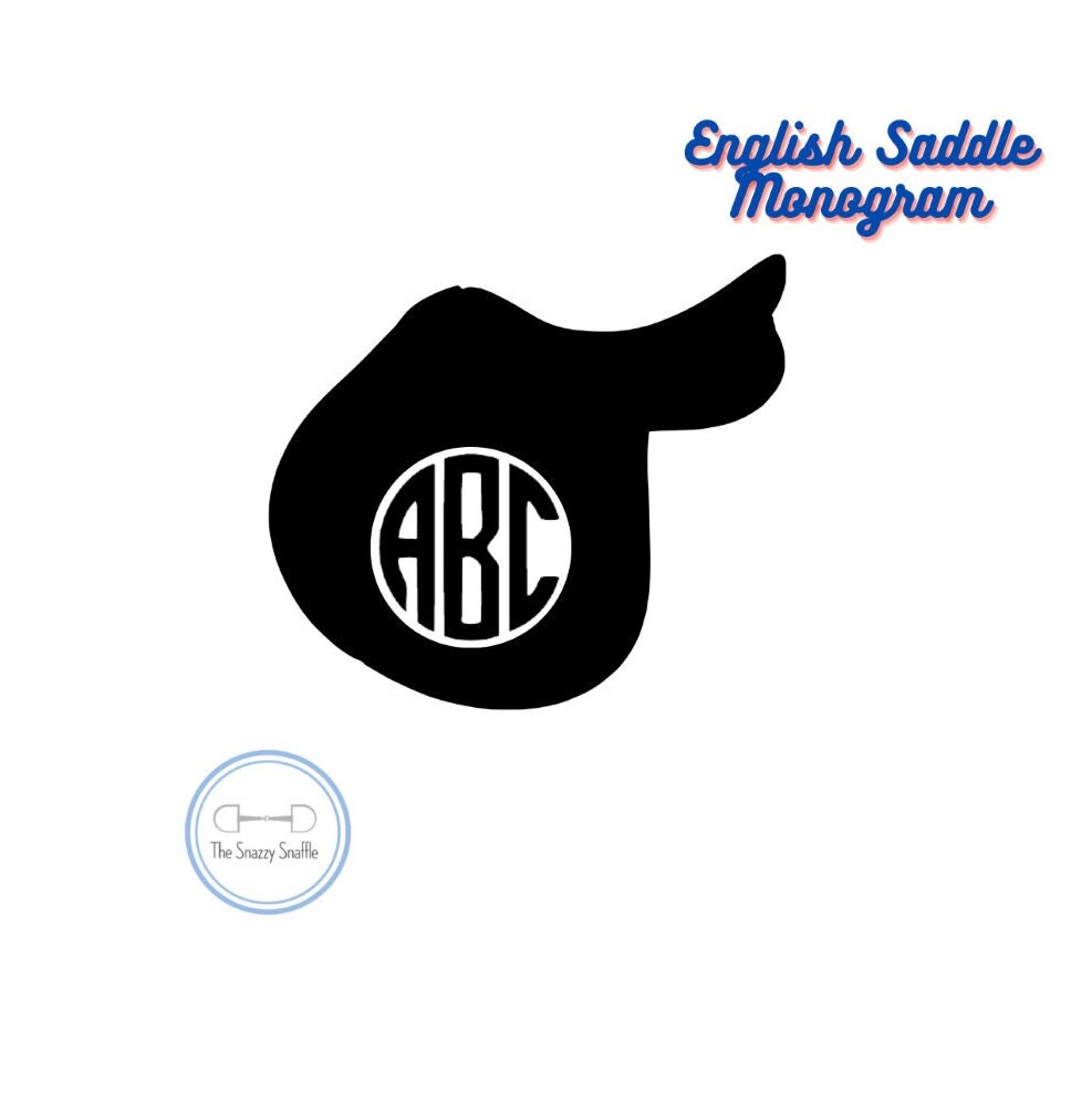 English Saddle Monogram - Etsy