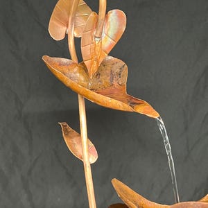 Large Copper Cascading Water Fountain/ Copper Water Feature With Copper ...
