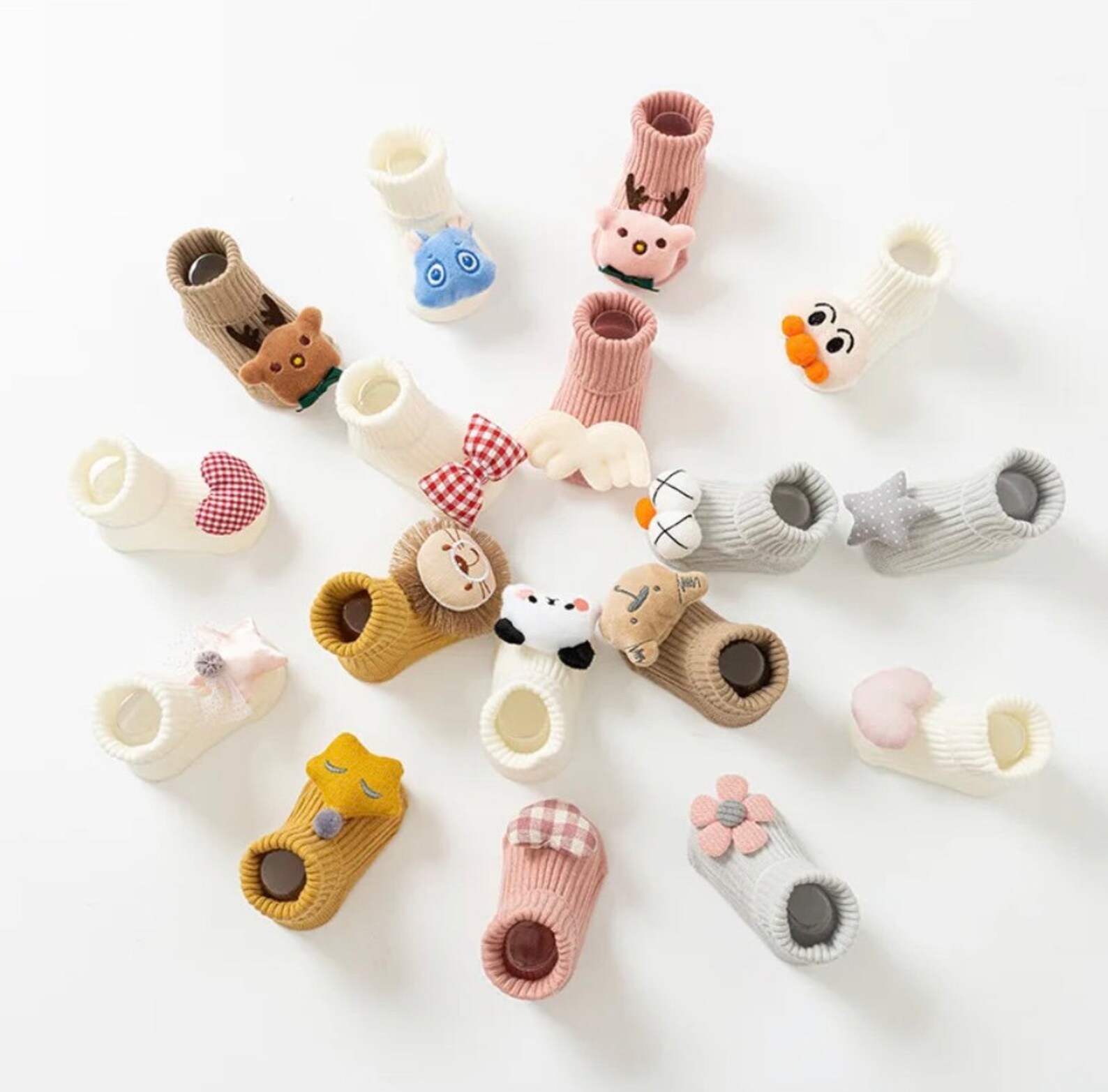 Non-slip Bootie Socks Cartoon Baby Socks 2 Pairs - Etsy