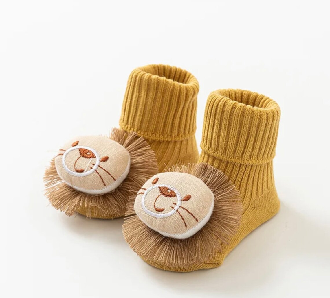 Non-slip Bootie Socks Cartoon Baby Socks 2 Pairs - Etsy