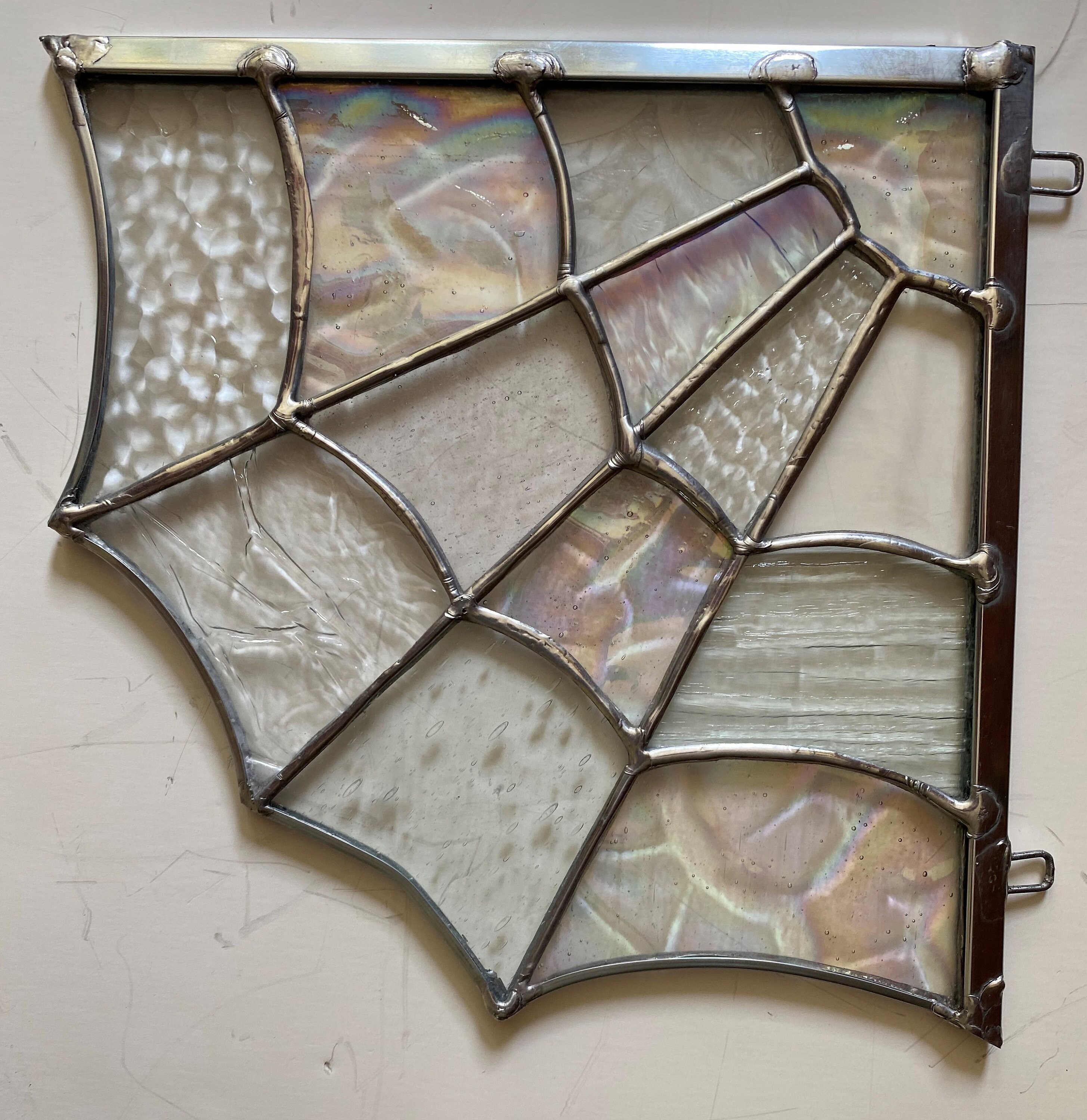 Stained Glass Spider Web Corner Piece Halloween Spider Web Decoration ...