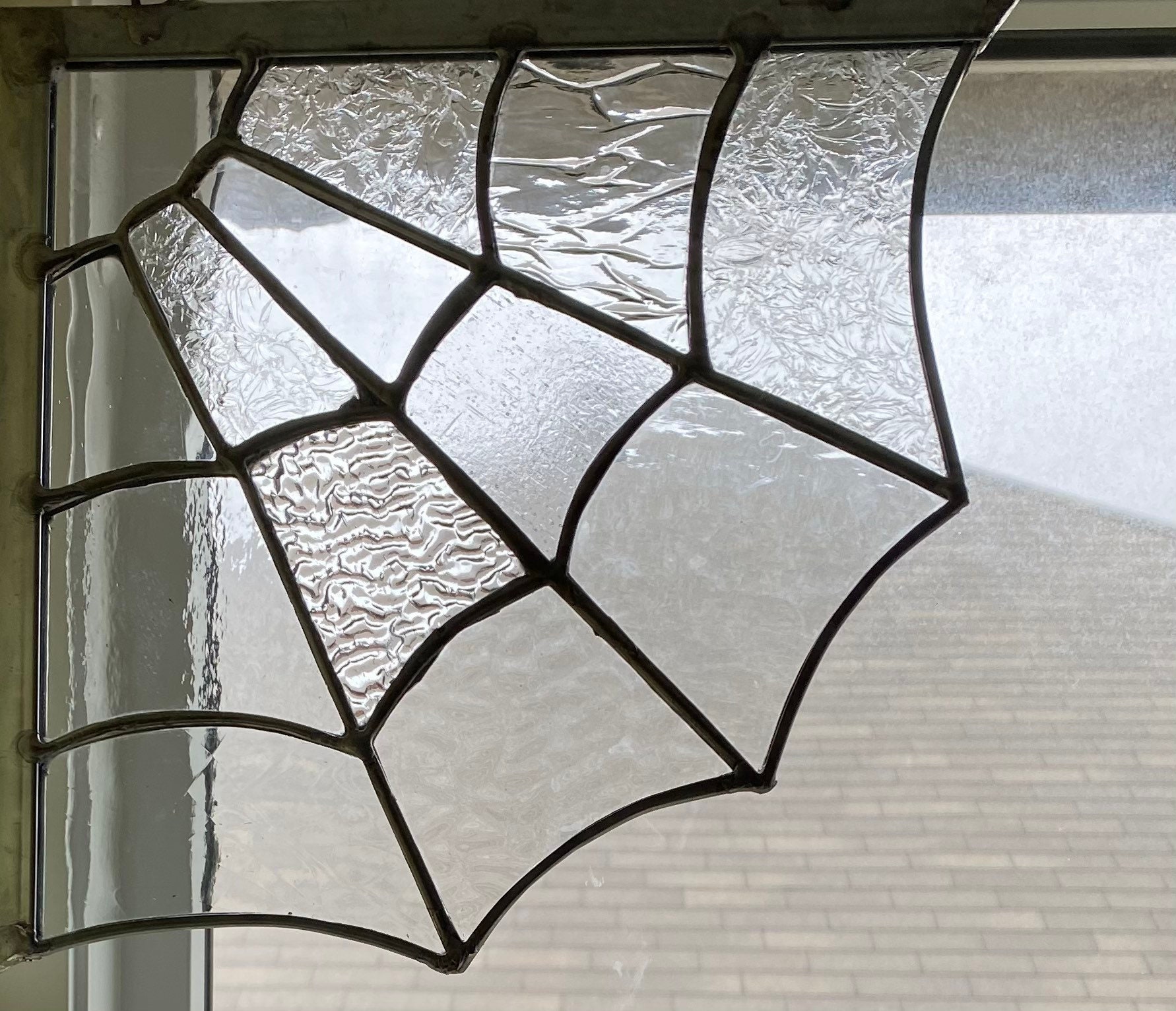 Stained Glass Spider Web Corner Piece Halloween Spider Web Decoration ...