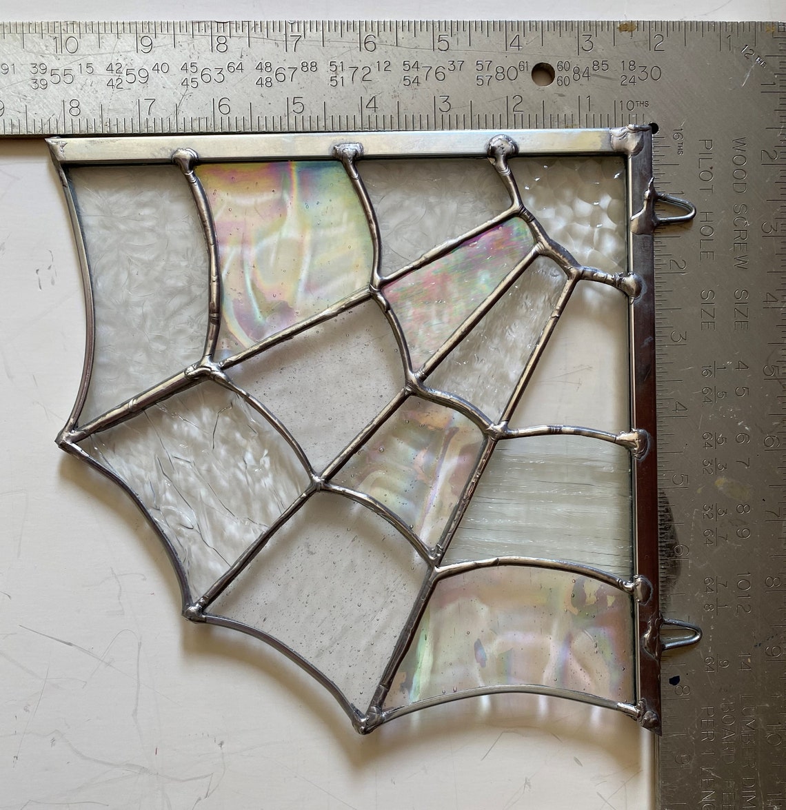 Stained Glass Spider Web Corner Piece Halloween Spider Web - Etsy