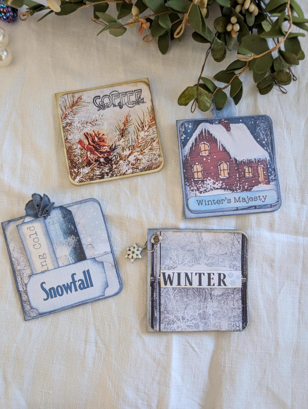 Winter Themed, Magnetic Journaling Cards - Etsy