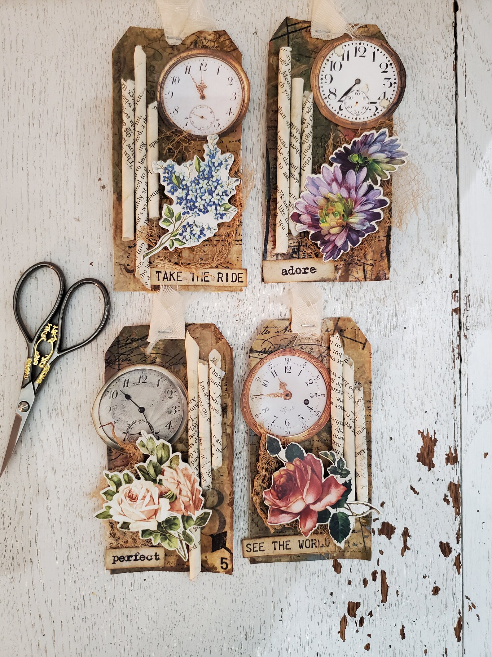 Ephemera Tag Sets - Etsy