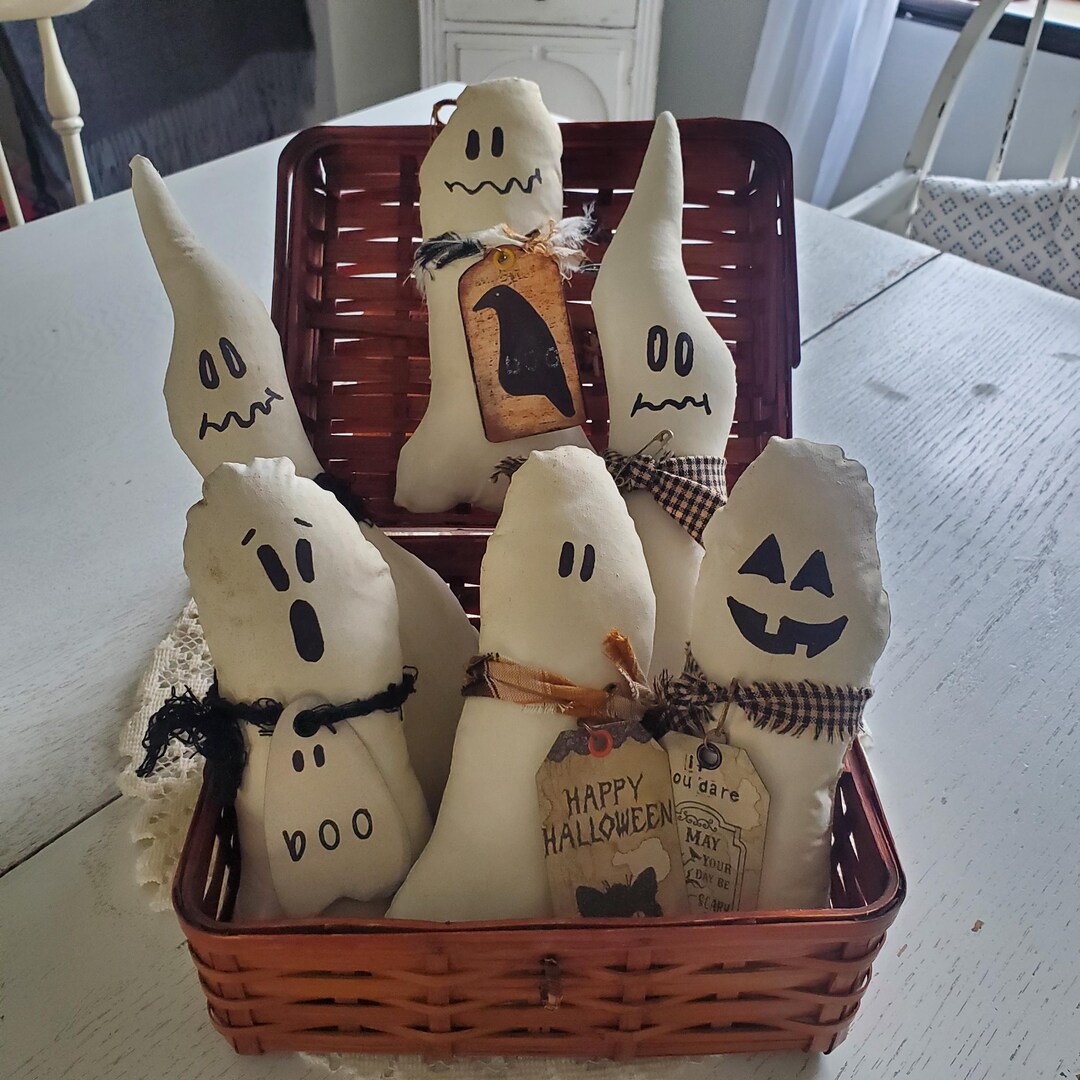 Primitive Halloween Ghosts, Ghost Doll, Pillow Spooky, Tiered Tray ...