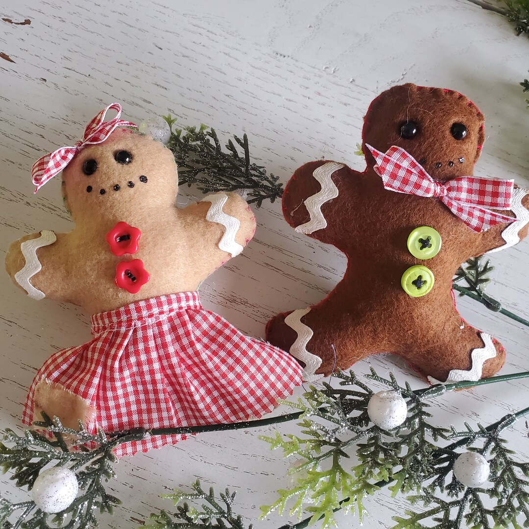 Stuffed Felt Gingerbread Men and Girls - Etsy