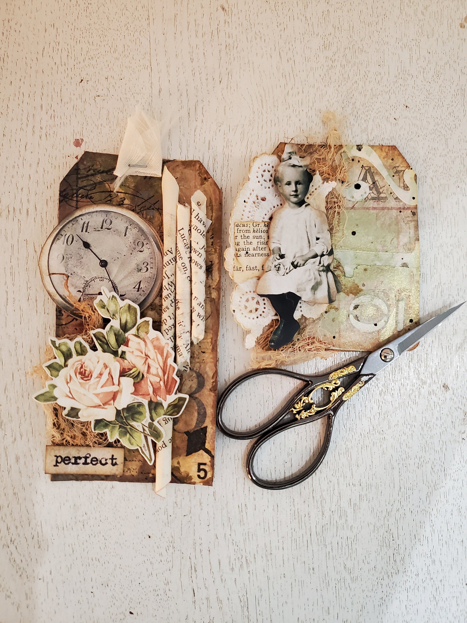 Ephemera Tag Sets - Etsy