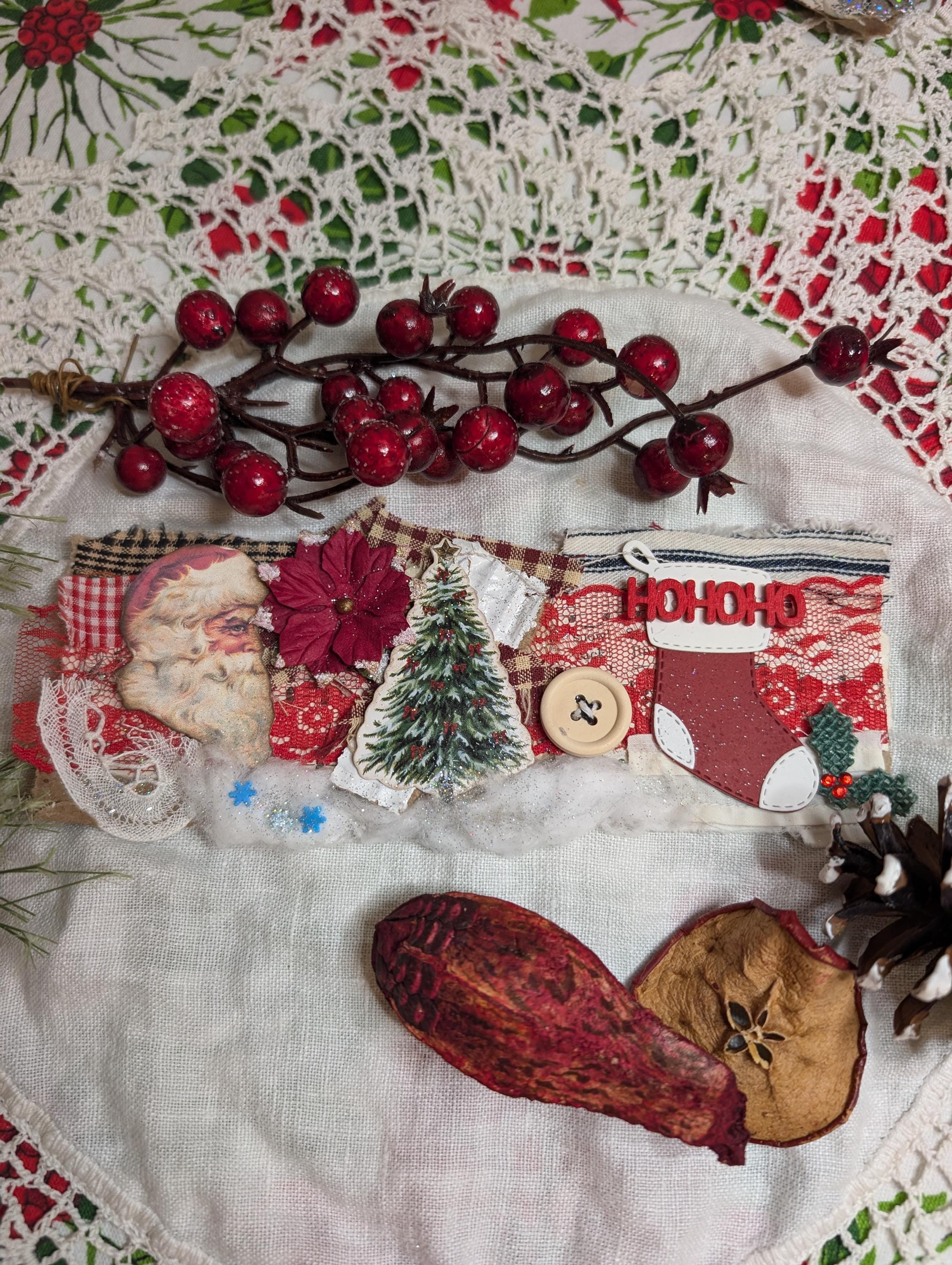 Paper/fabric Christmas Snipet Strips - Etsy